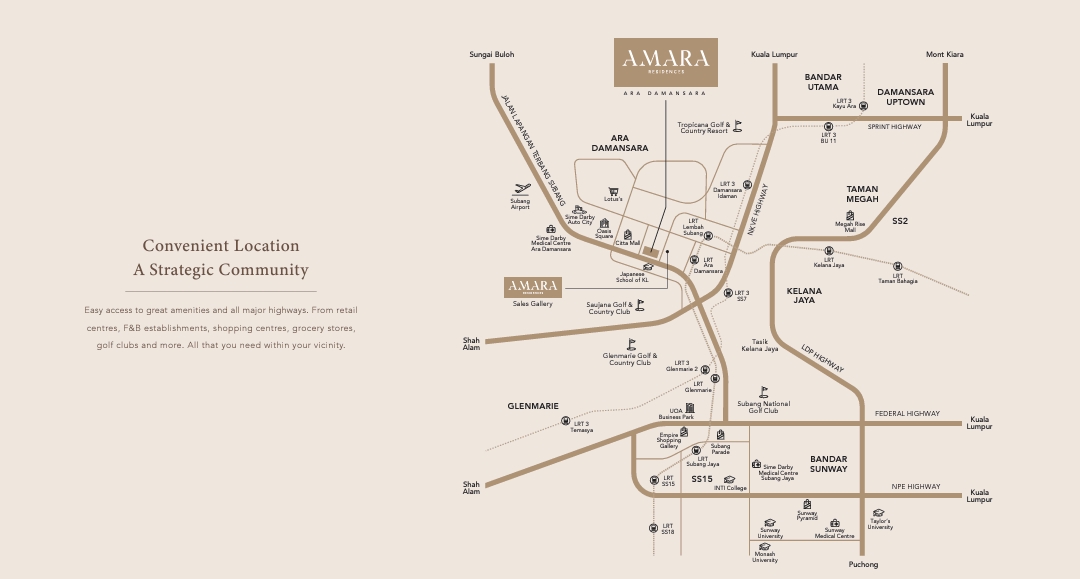 Amara-Residences-Location-Map | New Property Launches - KL & PJ