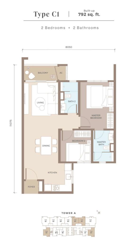 Amaya-Residences-Apartment-Layout-Type-C1 | New Property Launches - KL & PJ