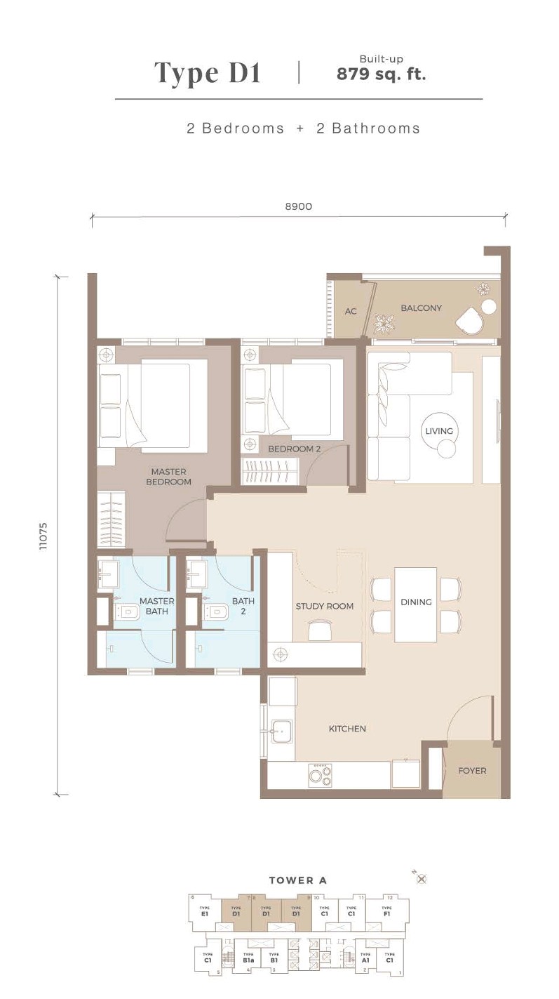 Amaya-Residences-Apartment-Layout-Type-D1 | New Property Launches - KL & PJ